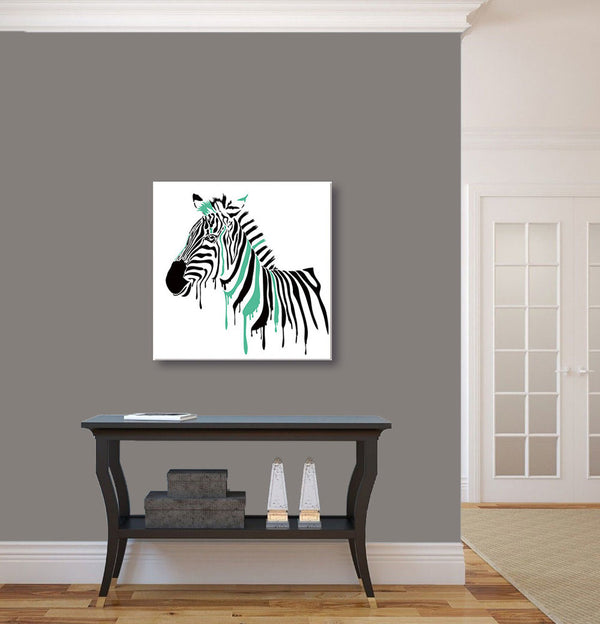 Epic Graffiti "Painted Zebra" Acrylic Wall Art, 24" x 24" - CozyStreet