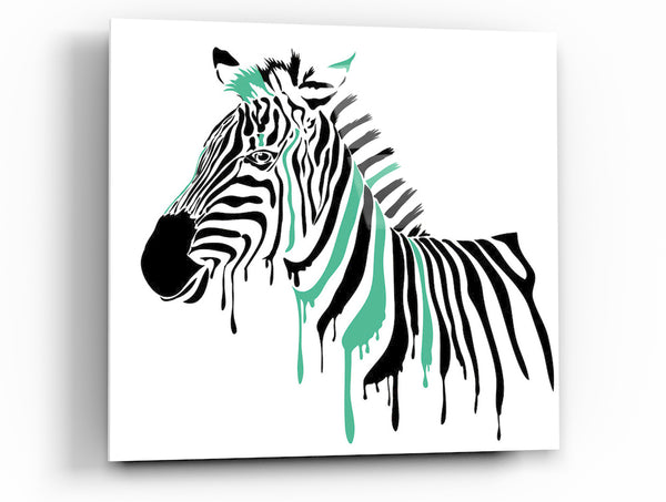 Epic Graffiti "Painted Zebra" Acrylic Wall Art, 24" x 24" - CozyStreet